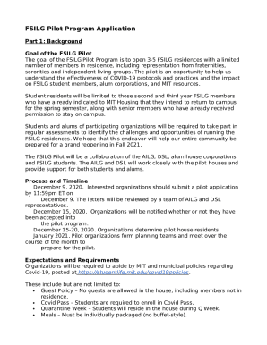 FSILG Pilot Program Application FINAL Doc Template | pdfFiller