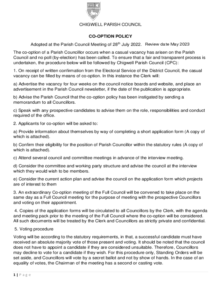 Fillable Online Code of Conduct and Scrutiny Fax Email Print - pdfFiller