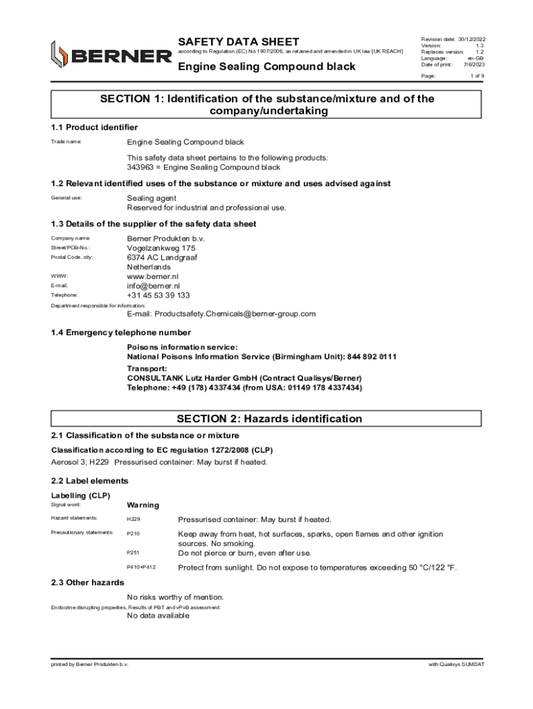 Fillable Online Engine Sealing Compound black 200 ml Art.: 343963 Fax ...