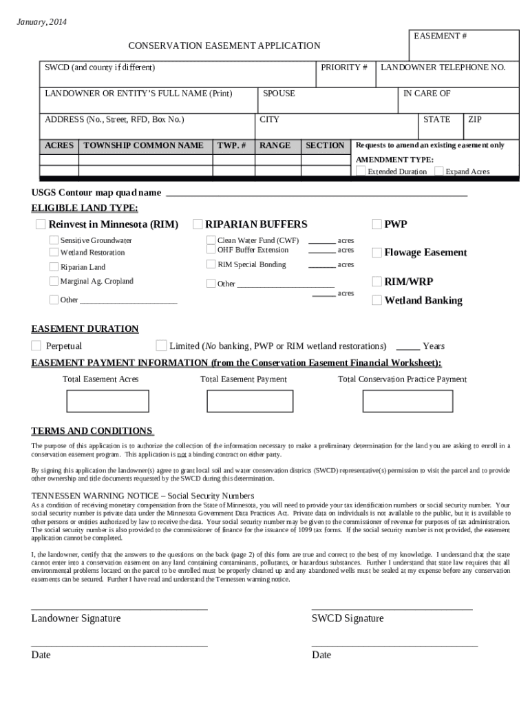 NRCS-CPA-41A ACEP-ALE Parcel Sheet Application - bwsr state mn Doc ...
