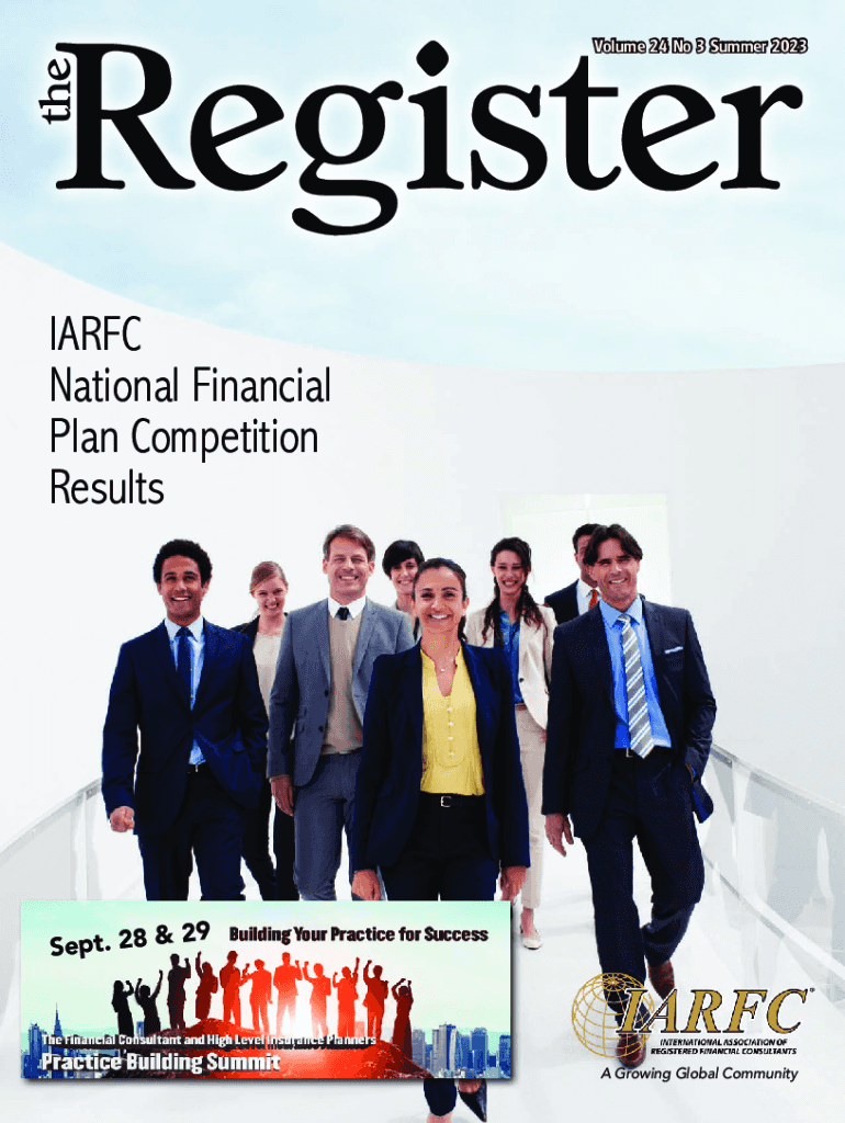 Fillable Online National Financial Plan Competition Entries Arriving ...