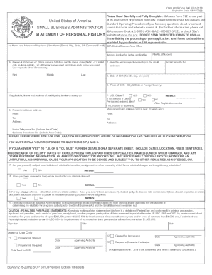 Fillable Online SBA Form 912: How To Fill Out Statement of Personal ...