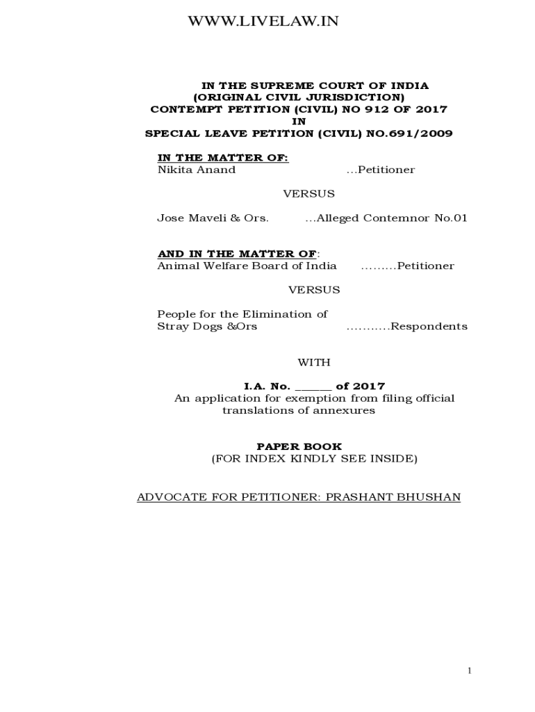 Fillable Online Nikita-Anand-contempt-petition-MV.pdf Fax Email Print ...