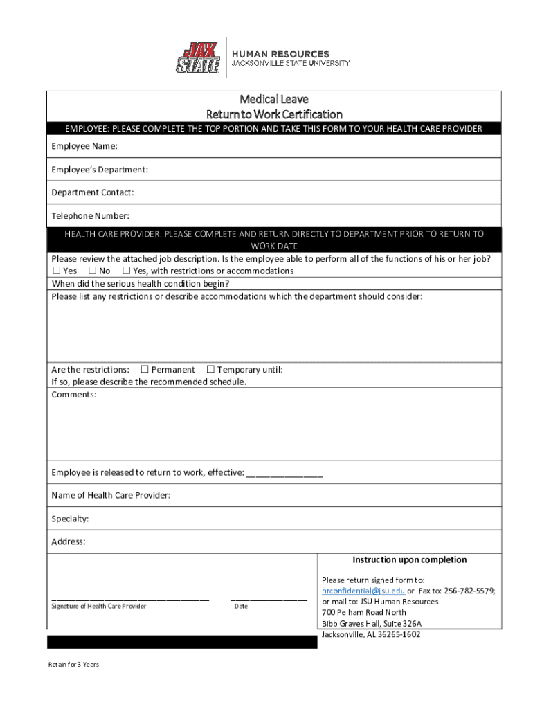 Fillable Online Employee's Department Fax Email Print - pdfFiller