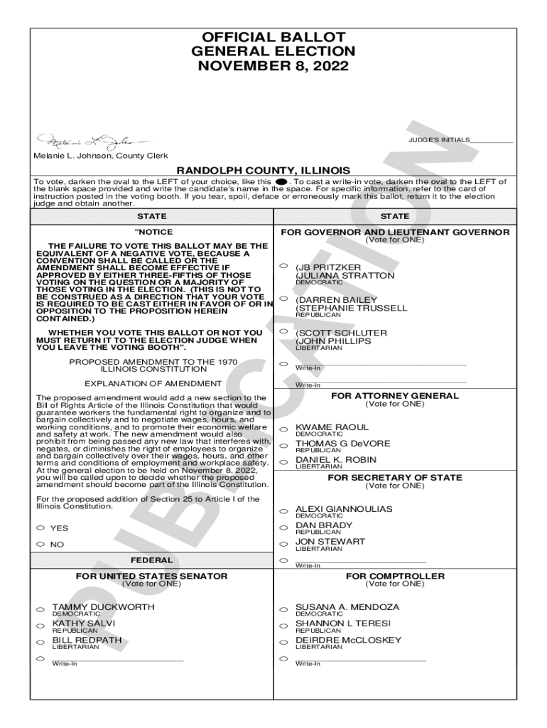 Fillable Online Sample Ballot Consolidated General Election April 4 ...