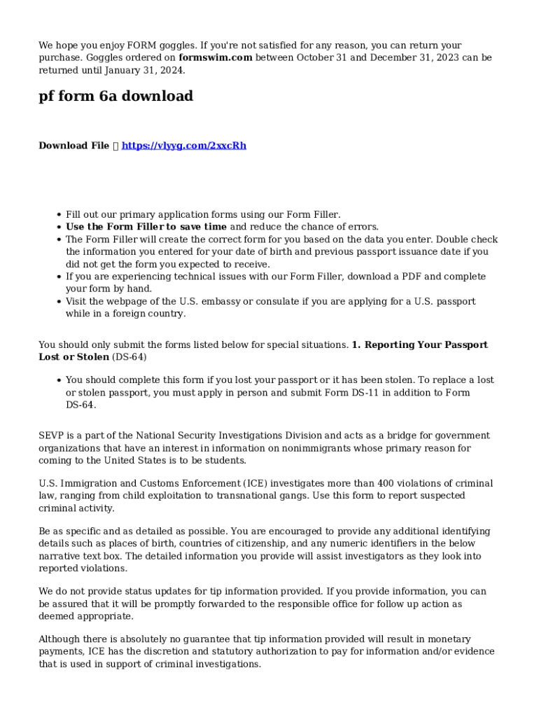 Fillable Online Pf Form 6a Download Fax Email Print - pdfFiller