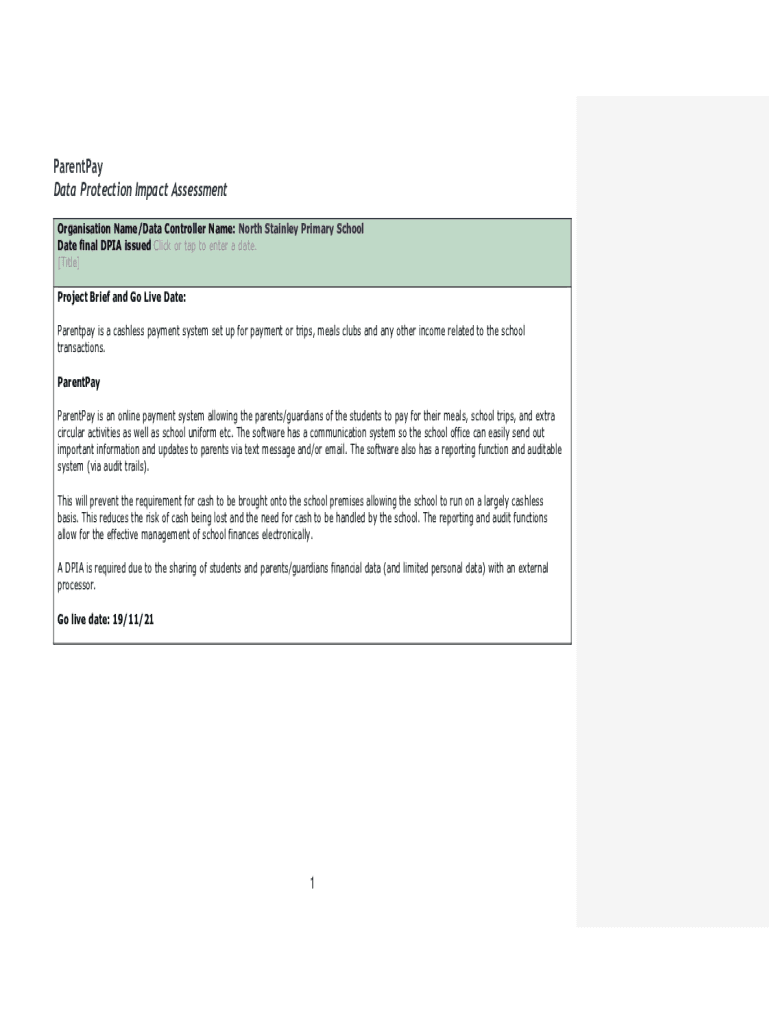 Fillable Online Completing a Data Privacy Impact Assessment (DPIA) Fax ...