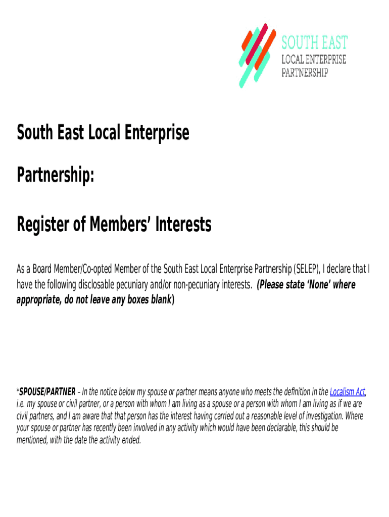 Register of Members ... - South East Local Enterprise Partnership Doc ...