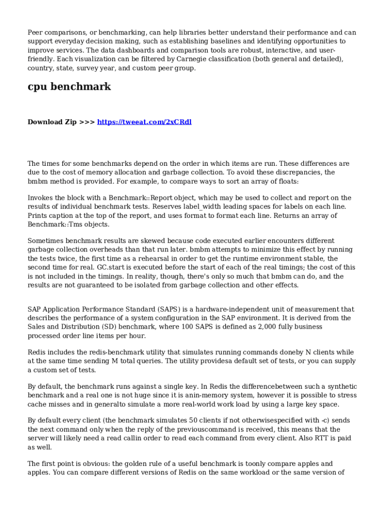 Fillable Online Cpu Benchmark Fax Email Print - pdfFiller