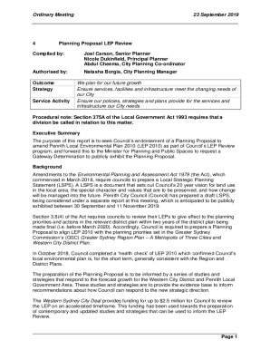 Fillable Online . Planning Proposal LEP Review Fax Email Print - pdfFiller