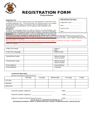 TKC Registration Doc Template | pdfFiller