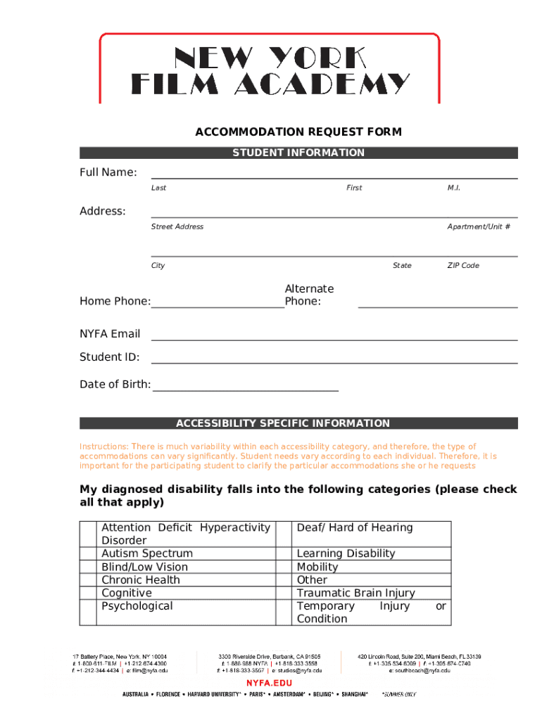 Learner Accommodation Request - Distributed Education Doc Template ...