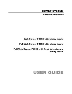 Fillable Online Web Sensor P8652 with PoE - two channels with binary ... Fax Email Print - pdfFiller