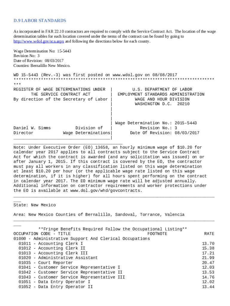 Increasing the Minimum Wage for Contractors Doc Template | pdfFiller