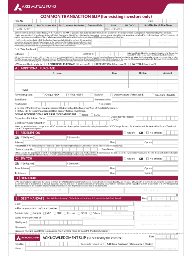 Fillable Online 20210405014-Common Update LEI Code-TRANSACTION FORM Fax ...