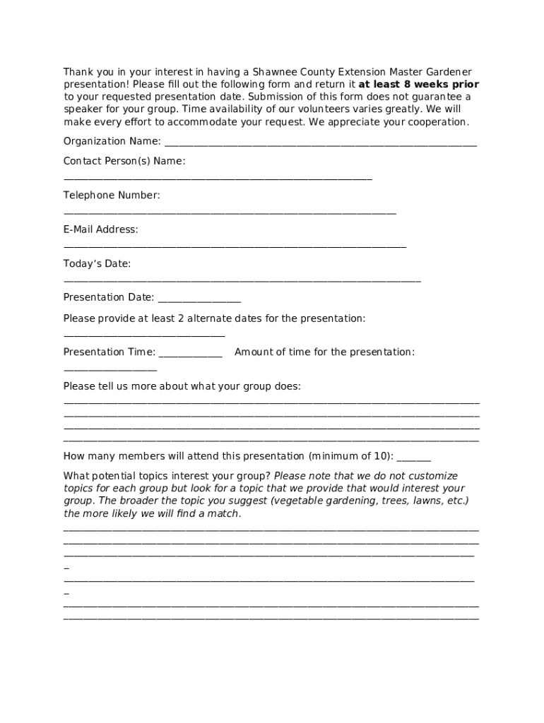 2024 Speaker Request .docx Doc Template | pdfFiller