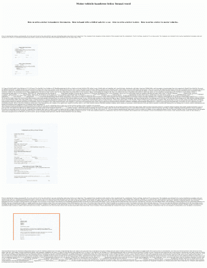 Fillable Online Vehicle Handover Form - Fill Online, Printable ...