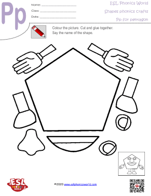 Fillable Online Pentagon shape activity sheets for preschool children ...
