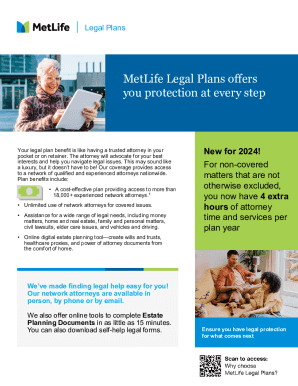 Fillable Online Legal Plans Cover the costs on a wide range of common ...
