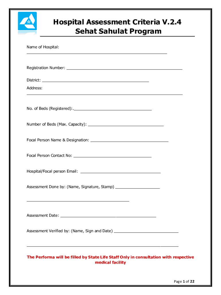 Fillable Online Hospital Empanelment Standard Form Fax Email Print - pdfFiller