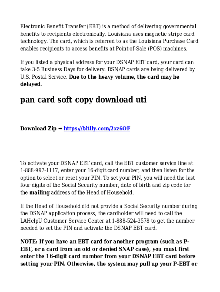 Fillable Online Other Possible Alternatives Where EBT/Debit Cards Can Be ... Fax Email Print ...