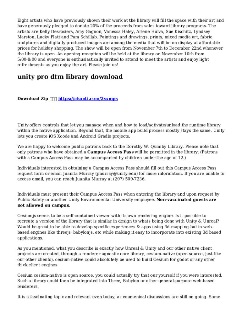 Fillable Online 'Small Works, Big Dreams' at Unity library art showFine Art Fax Email Print ...