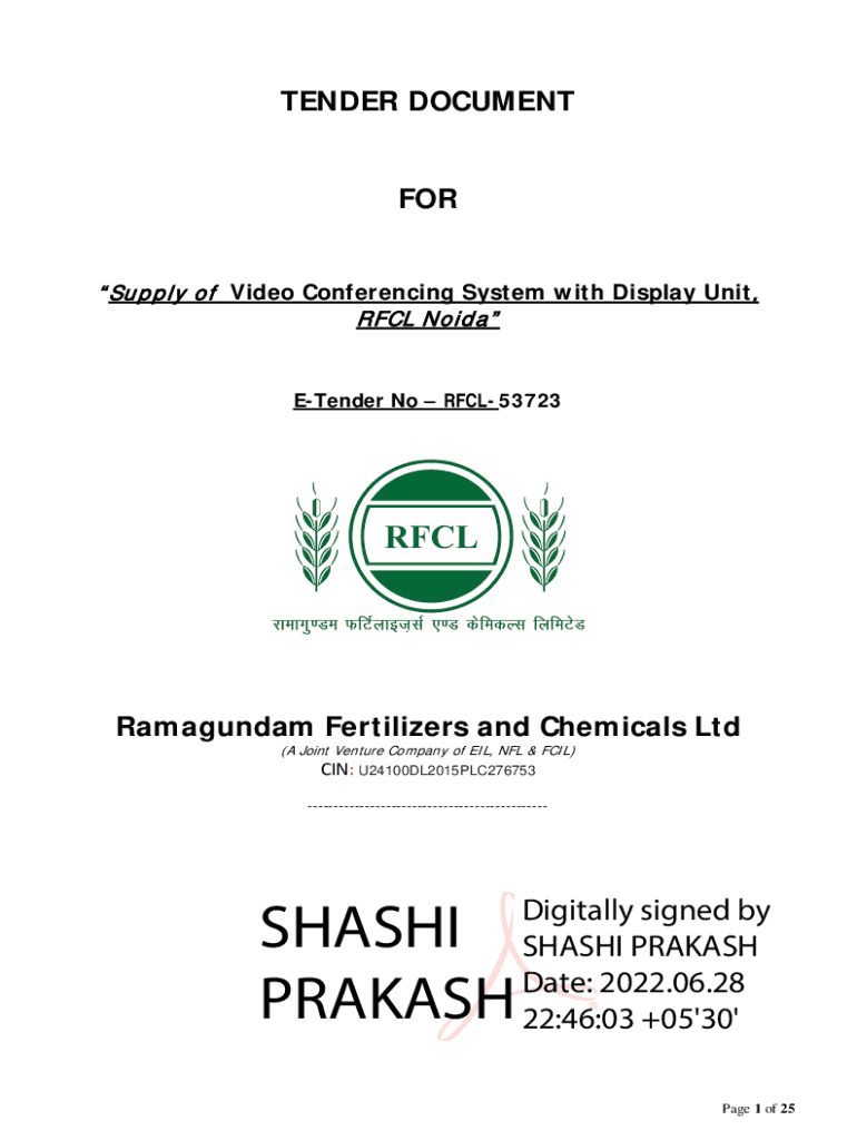 Fillable Online Tender-for-video-conferencing-system-with-peripherals- ... Fax Email Print ...