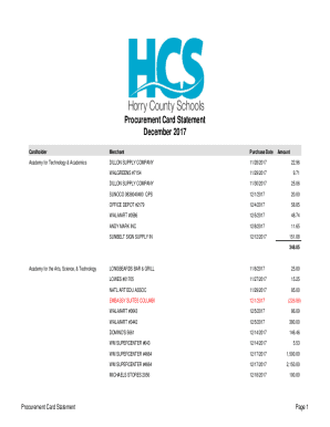 Fillable Online PROCUREMENT CARD HANDBOOK AND APPLICATION Fax Email ...