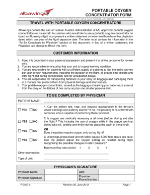 Fillable Online Portable Oxygen Concentrator Medical Authorization Fax ...