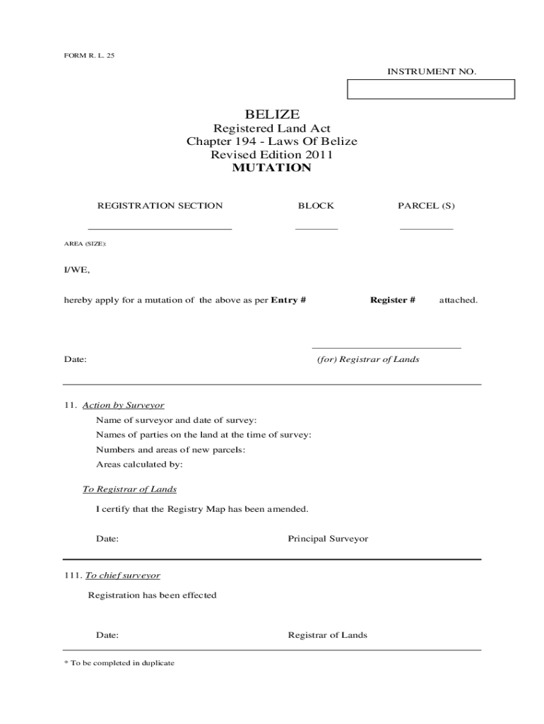 Fillable Online belize general registry act chapter 327 revised edition ...