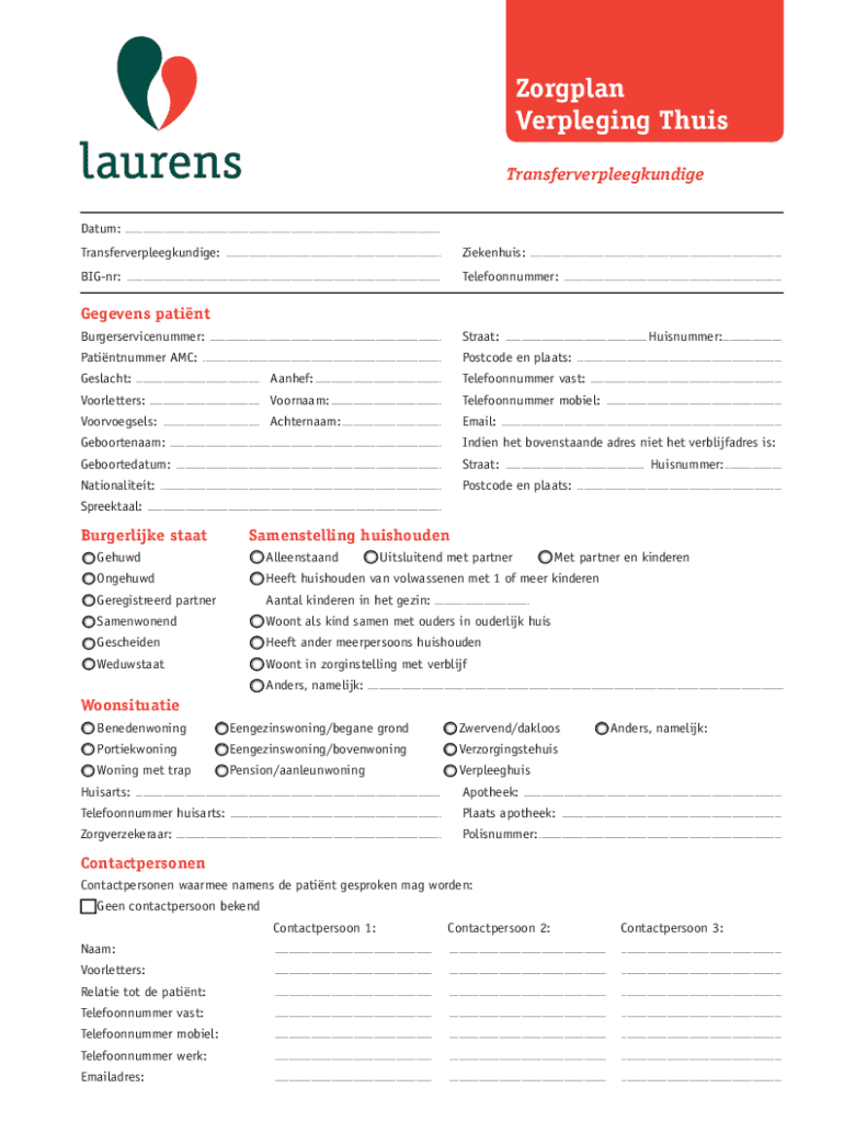 Invulbaar Online Zorgplan Verpleging Thuis - PDF Free Download ...