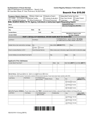 Fillable Online central registry search form.pdf Fax Email Print ...