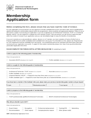 CIAT Membership Doc Template | pdfFiller