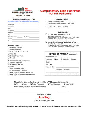 Fillable Online COMPLIMENTARY EXPO ONLY ONE-DAY PASS Fax Email Print ...