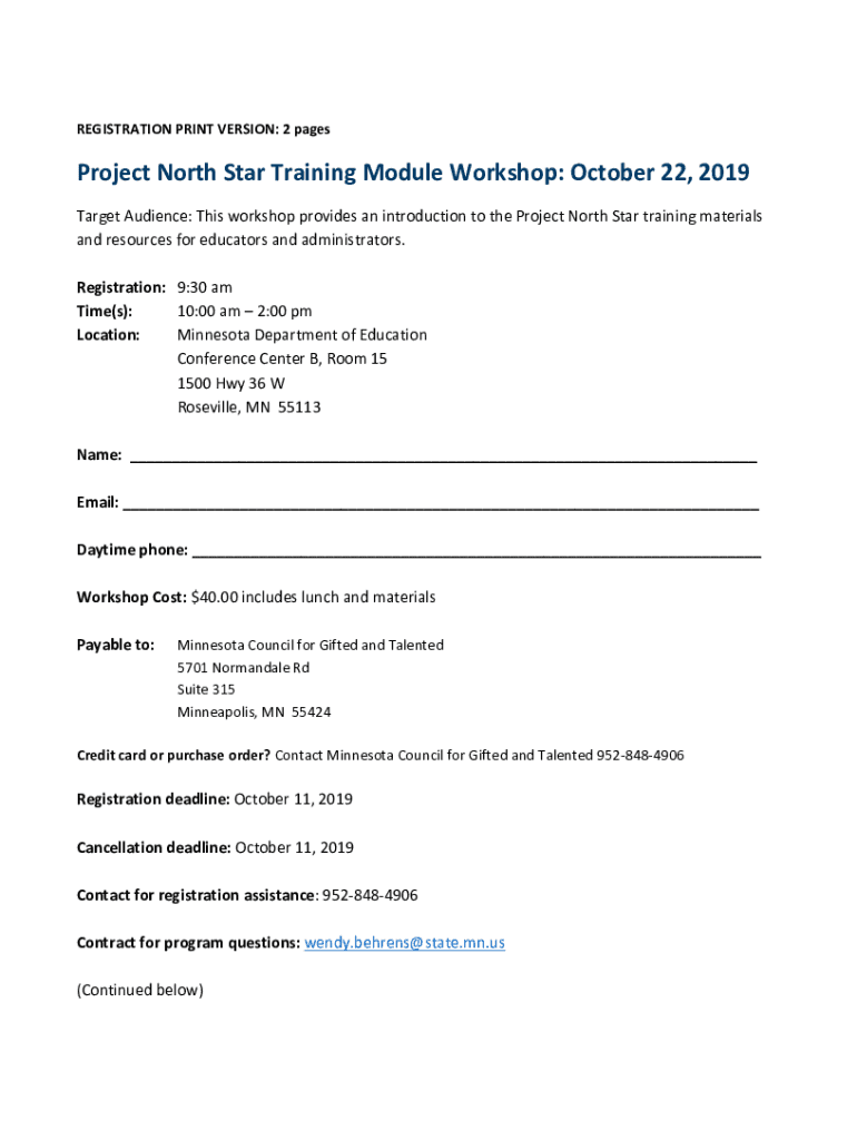 Fillable Online Project north star template Fax Email Print - pdfFiller