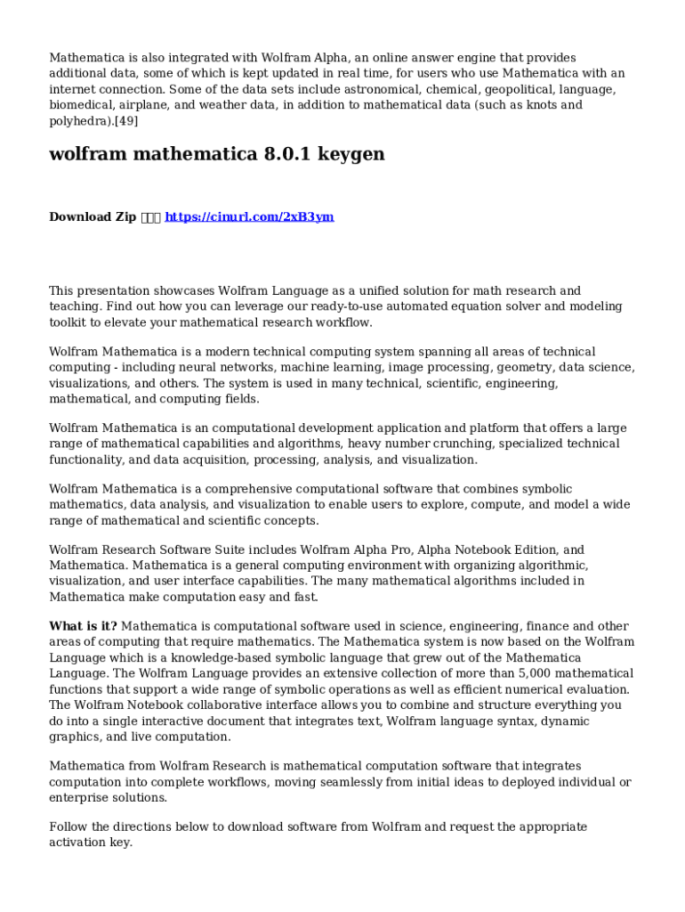 Fillable Online What Is The Definition Of Wolfram Mathematica Can It Be Fax Email Print