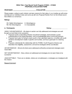 Fillable Online WIOA Title I Youth Program Request for Proposal Fax ...