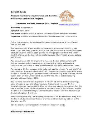 Measure your trees circumference and diameter. Measure your trees ...