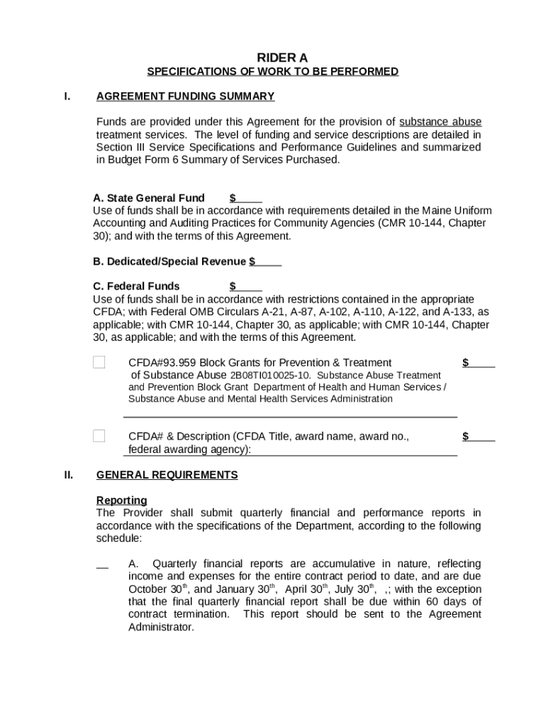 Program Funding Agreement - Sample Blank Contract Doc Template | pdfFiller