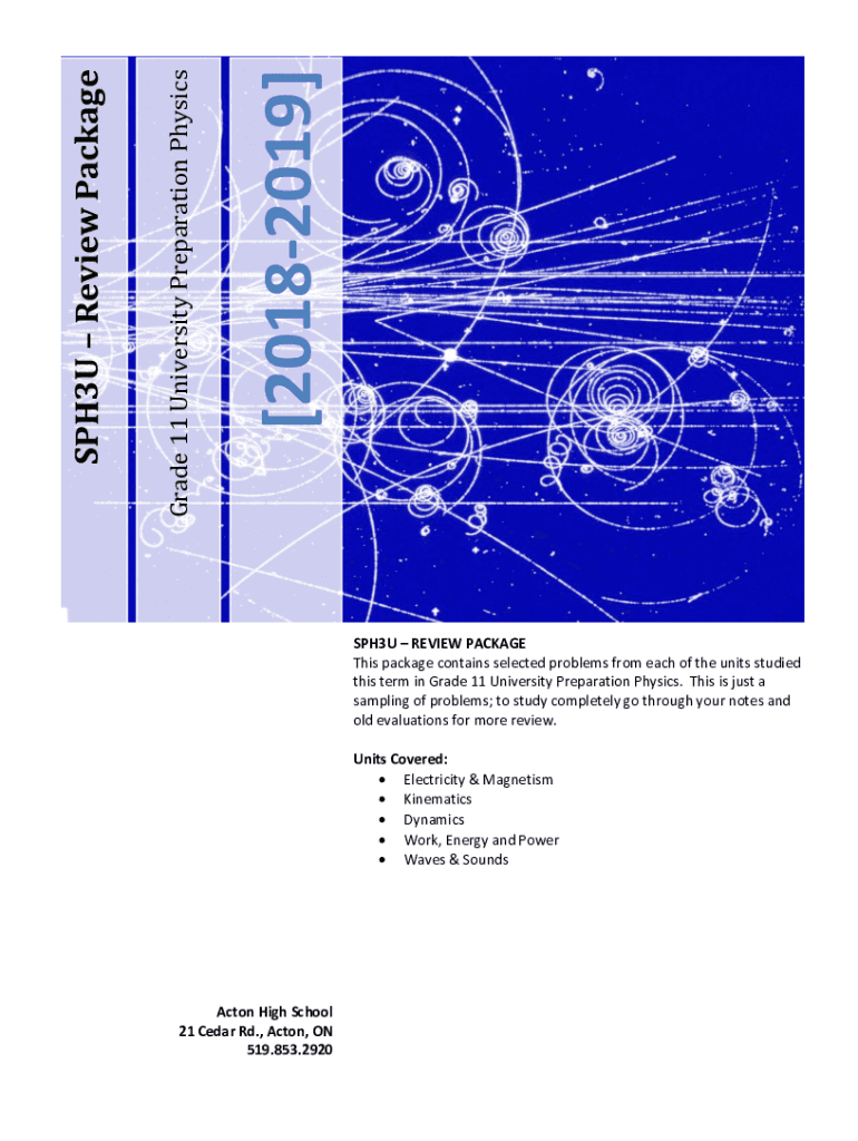 Fillable Online PHYSICS FINAL EXAM Grade 11 Physics SPH3U Multiple ...