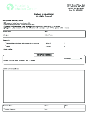 Fillable Online Cinqair-Order-Form-Little-Rock.pdf Fax Email Print - pdfFiller