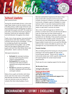 Fillable Online Dear Parents, Carers and Students, We have had an ...