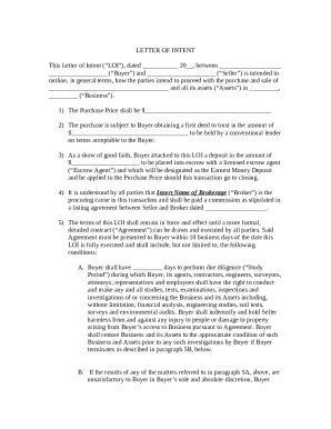 Letter-of-Intent-Template (docx) Doc Template | pdfFiller