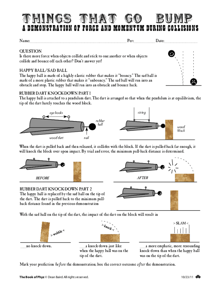 Fillable Online Is momentum conserved when two objects collide and ...
