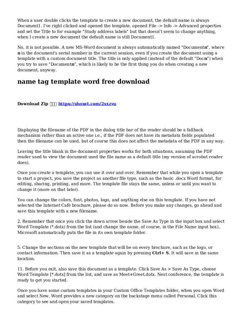 Fillable Online Word 365 is open. Dbl-Clicking template files opens a ...