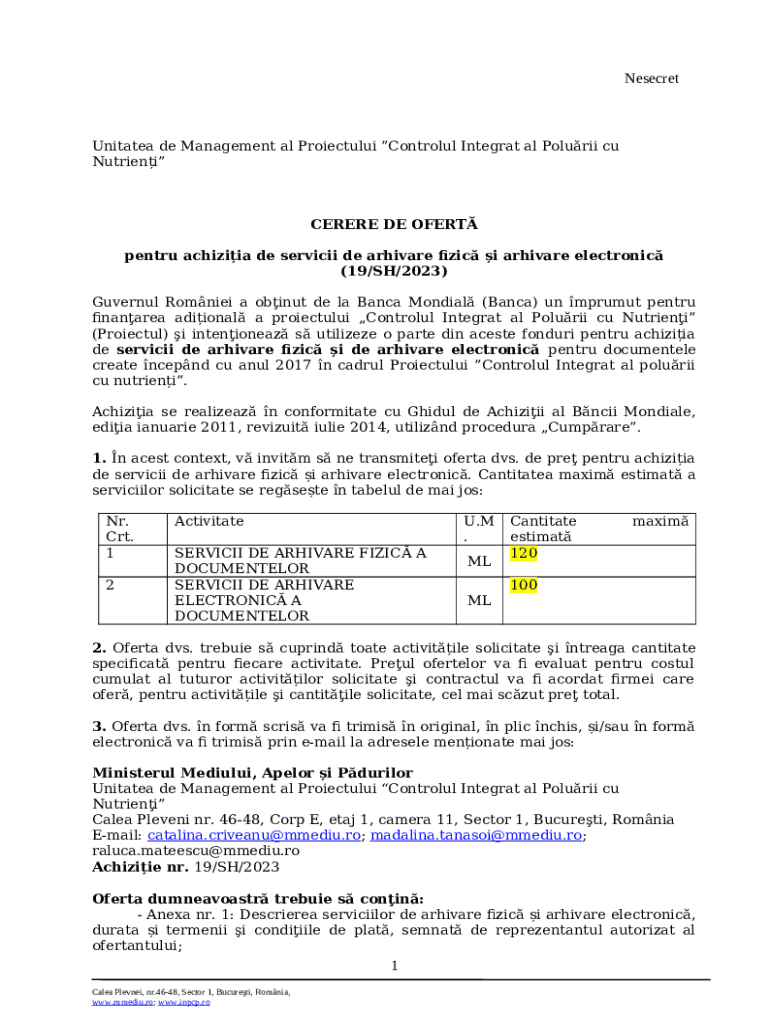 Unitatea de Management al Proiectului Controlul Integrat al Polurii cu Nutrieni - apepaduri gov ...