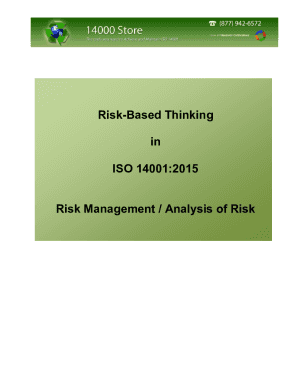 Fillable Online Risk-Based Thinking Within the New ISO Standards Fax ...