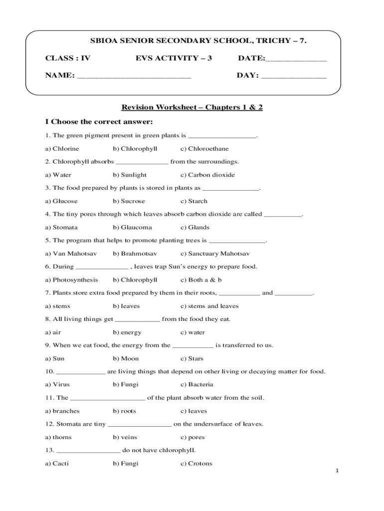 Fillable Online IV EVS 15.06.2020 Revision worksheet.doc Fax Email ...