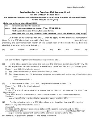 Application for the Premises Maintenance Grant (For ... Doc Template ...