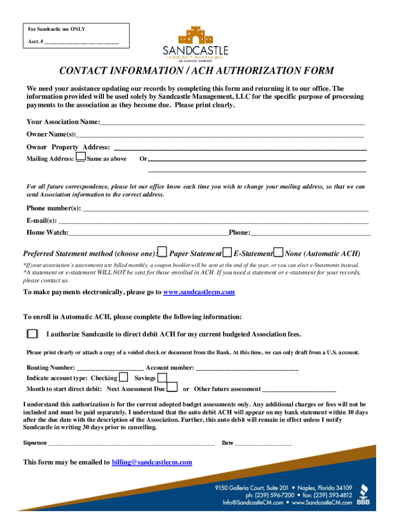 Fillable Online How to Fill an ACH Loan Authorization Form Fax Email ...